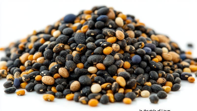 Isolated New Corn Seed Varieties on White Background are Displayed ...