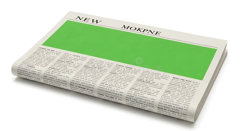 Isolated Newspaper with Green Screen Mockup Ready for Your Content ...