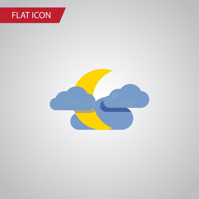 Isolated Night Sky Flat Icon. Midnight Vector Element Can Be Used for ...