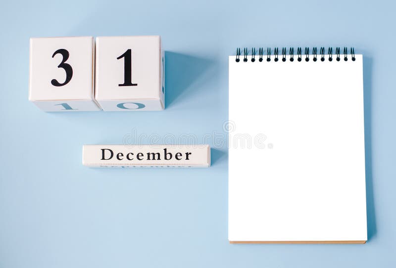 Isolated Notepad with a Calendar December 31st. Stock Photo - Image of ...