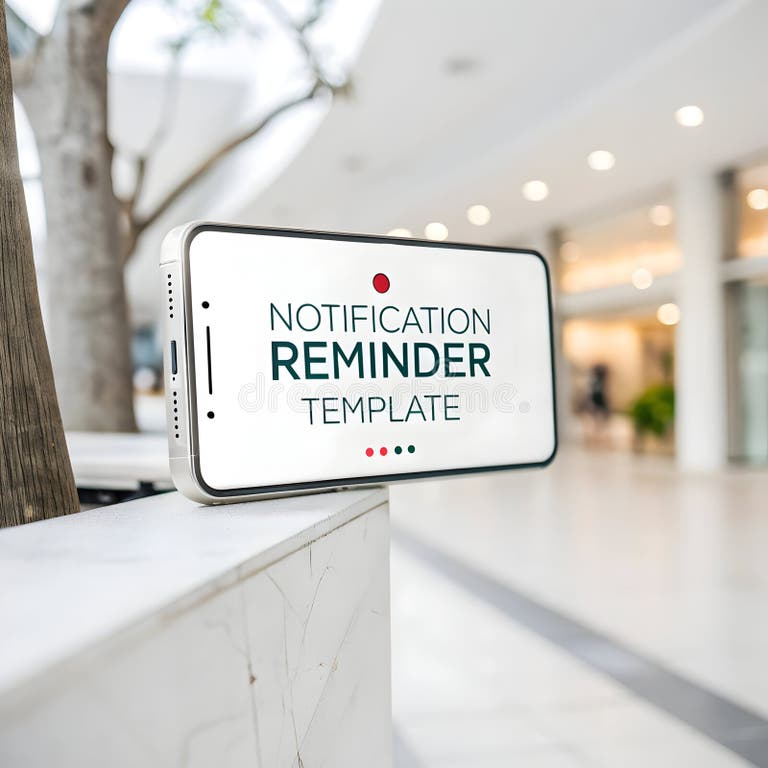 Notification Reminder Template Stock Illustration - Illustration of icon, symbol: 368774927