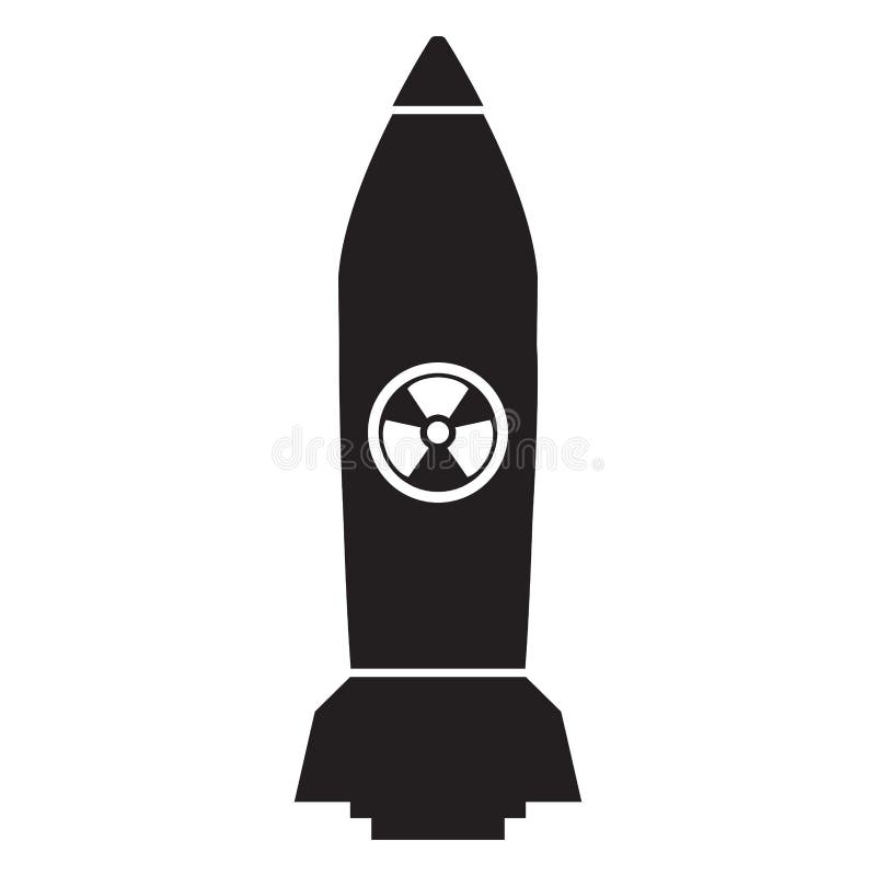 Isolated Nuclear Missile Icon Stock Vector - Illustration of rocket ...