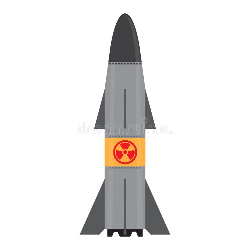 Isolated Nuclear Missile Icon Stock Vector - Illustration of nuclear ...