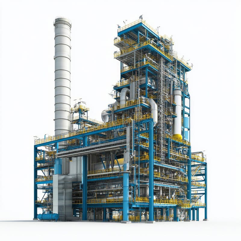 An Isolated Nuclear Power Station is Shown from the Side, Incorporating ...