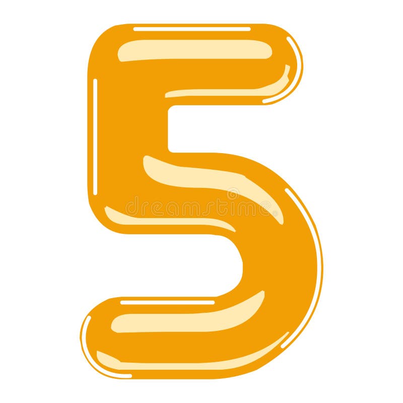 Isolated number five stock vector. Illustration of five - 182644534