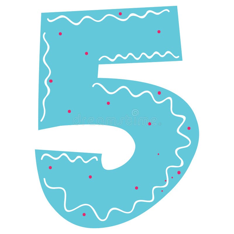 Isolated number five stock vector. Illustration of poster - 182644451