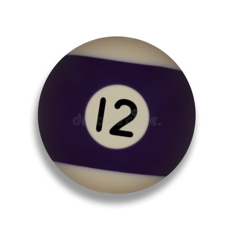 Isolated Number 12 Purple Pool Ball, with Drop Shadow Stock Photo ...