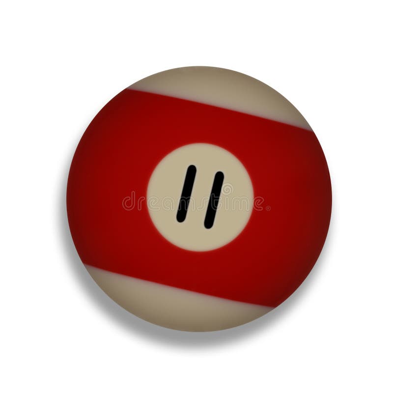 Isolated Number 11 Red Pool Ball, with Drop Shadow Stock Photo - Image ...