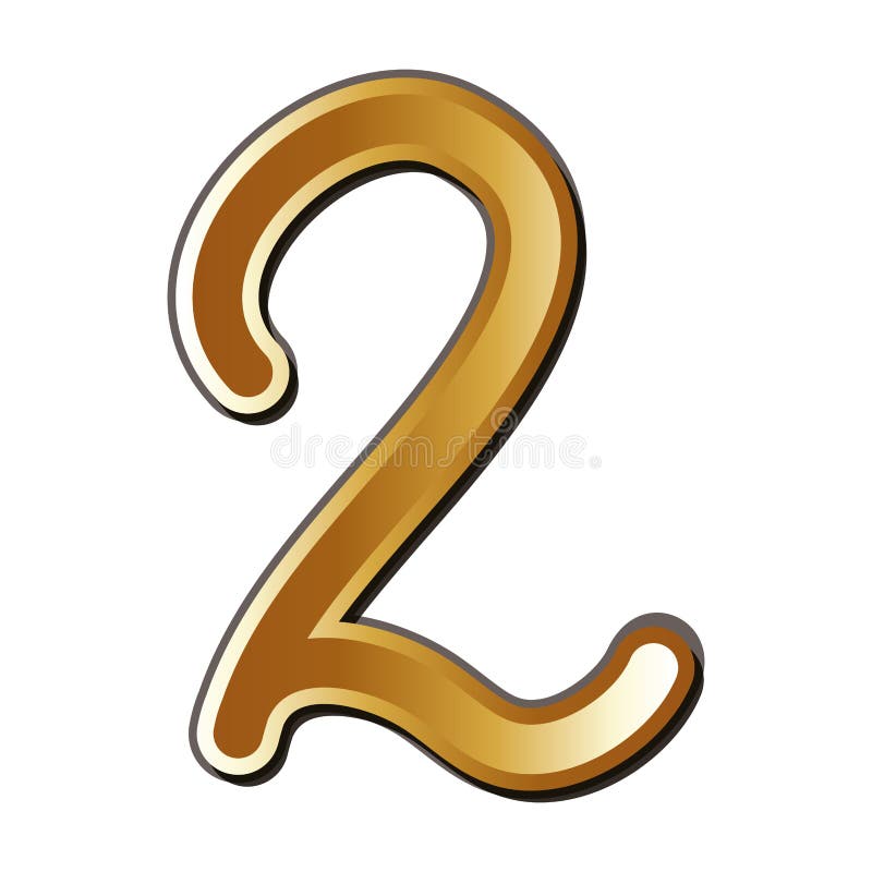 Isolated 2 Number Vector Design Stock Vector - Illustration of step ...