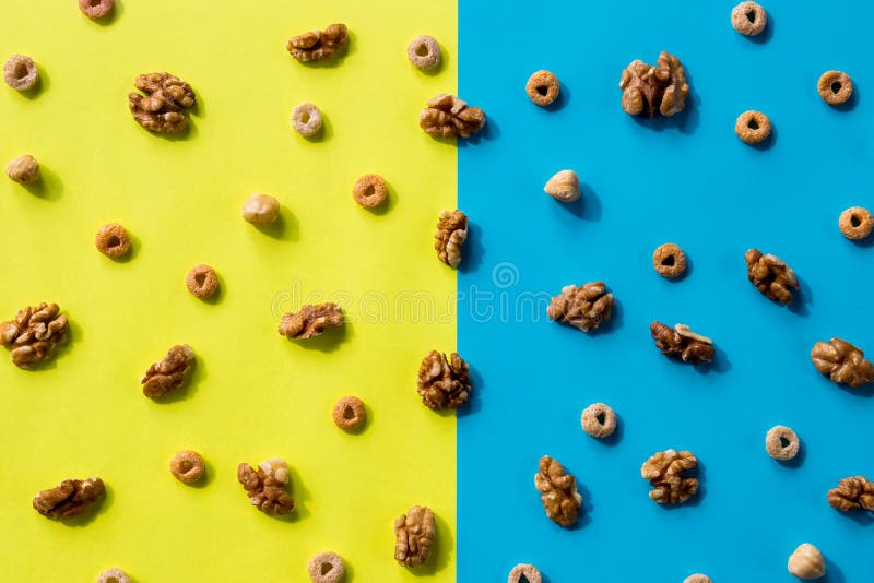 Walnut Kernel Pattern Backdrop. One Open Nut Shell with Kernel on ...