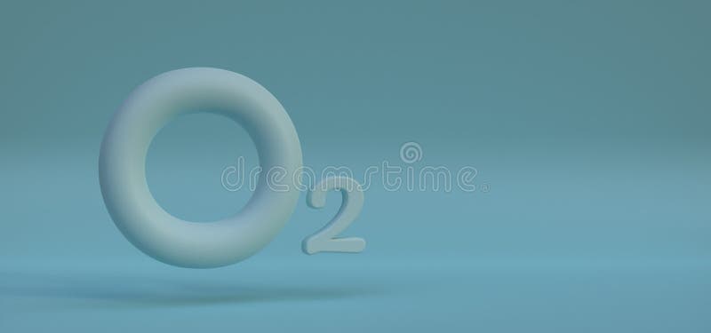 Isolated O2 Symbol 3d Render, Oxygen Conceptual Design 3d Illustration ...
