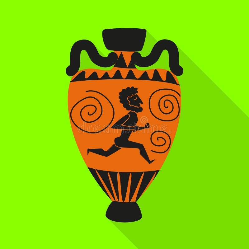 Isolated Object of Amphora and Artifact Logo. Set of Amphora and ...