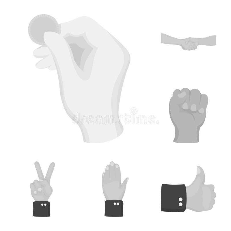Isolated Object of Animated and Thumb Sign. Collection of Animated and ...