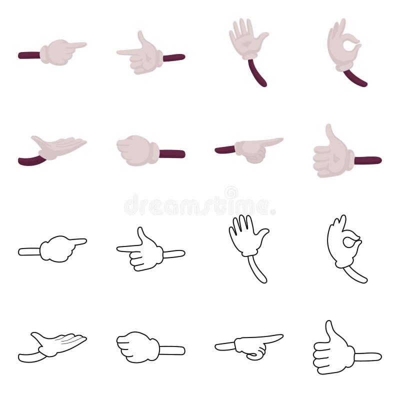 Isolated Object of Animation and Gestures Icon. Set of Animation and ...