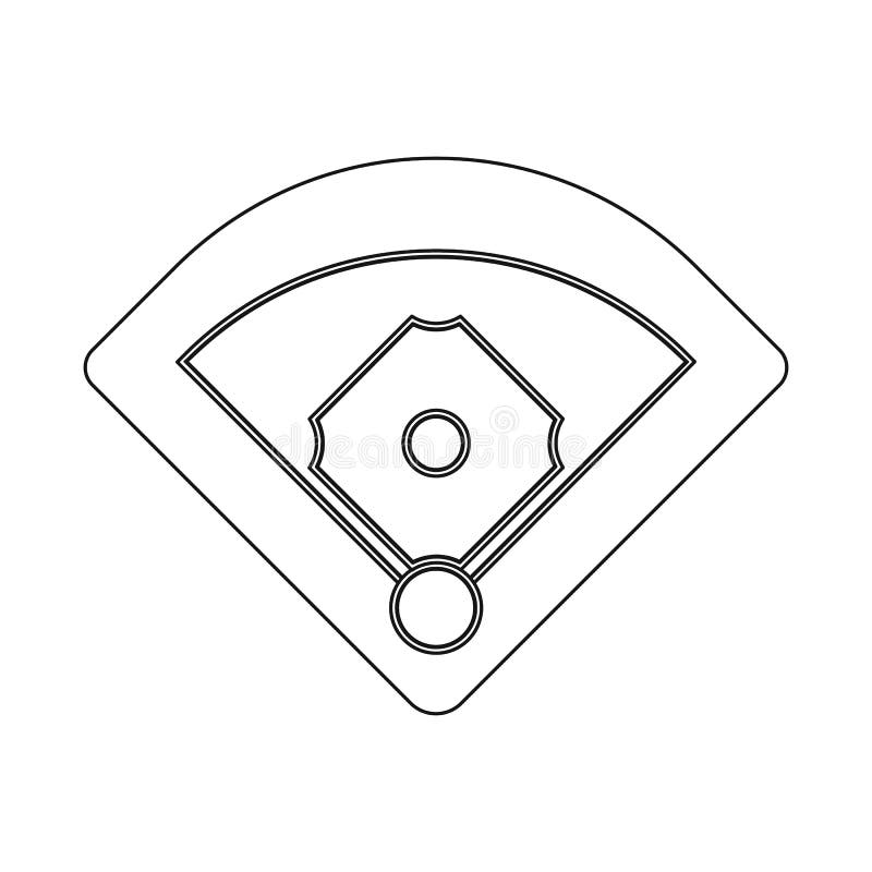 Isolated Object of Baseball and Stadium Logo. Set of Baseball and Base ...