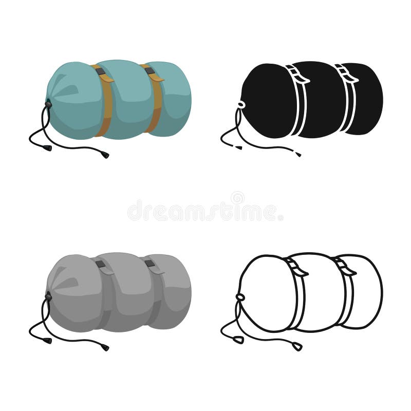 Isolated Object of Bed and Roll Sign. Graphic of Bed and Blanket Stock ...