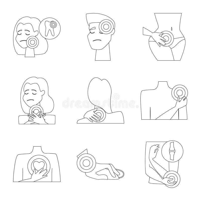Vector Illustration of Bone and Inflammation Logo. Collection of Bone ...