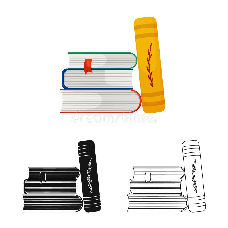 Vector Illustration of Book and Stack Logo. Collection of Book and ...