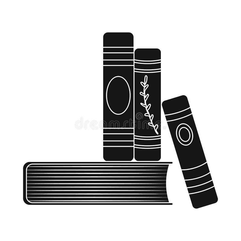 Isolated Object of Book and Stack Symbol. Set of Book and Writing ...