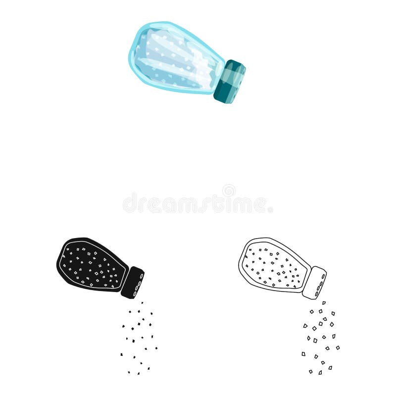 Vector Illustration of Bottle and Salt Logo. Collection of Bottle and ...