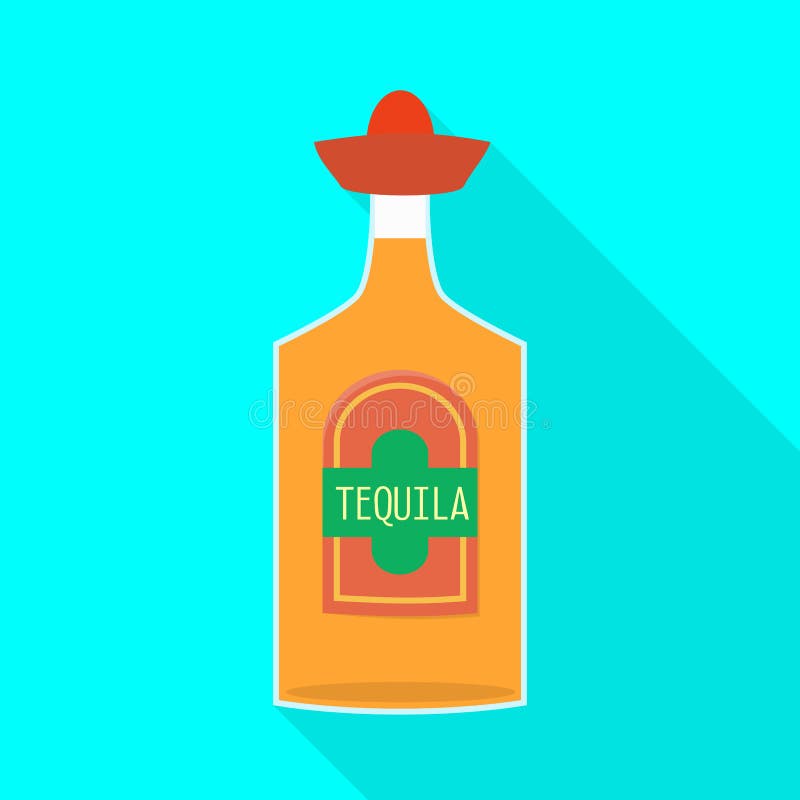 Isolated Object of Bottle and Tequila Symbol. Graphic of Bottle and ...