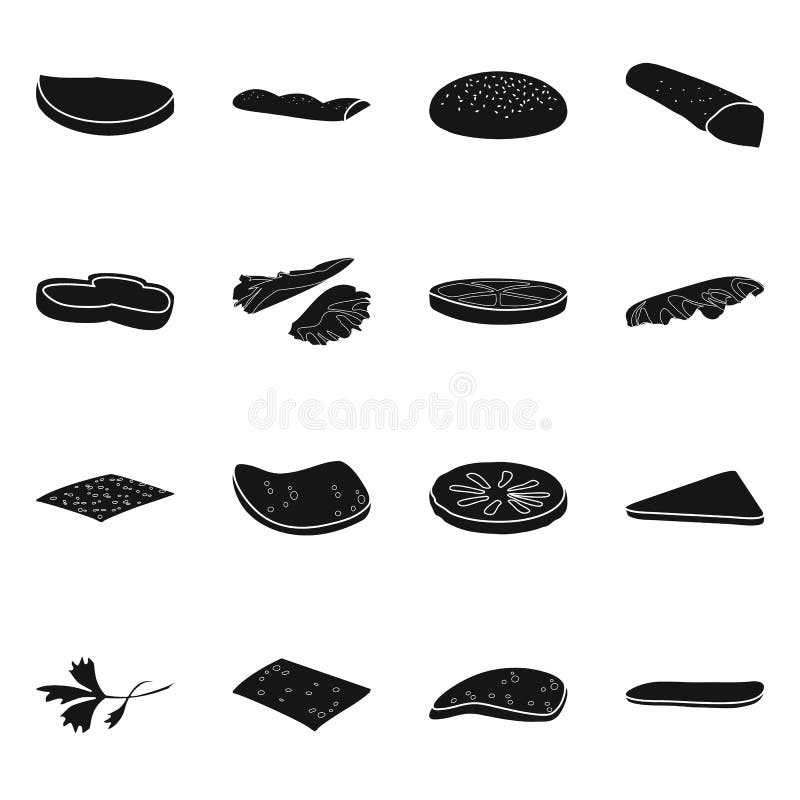 Isolated Object of Breakfast and Ingredient Sign. Set of Breakfast and ...