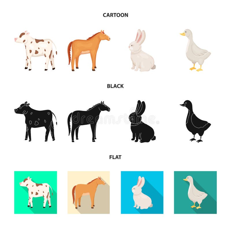Vector Illustration of Breeding and Kitchen Symbol. Set of Breeding and ...
