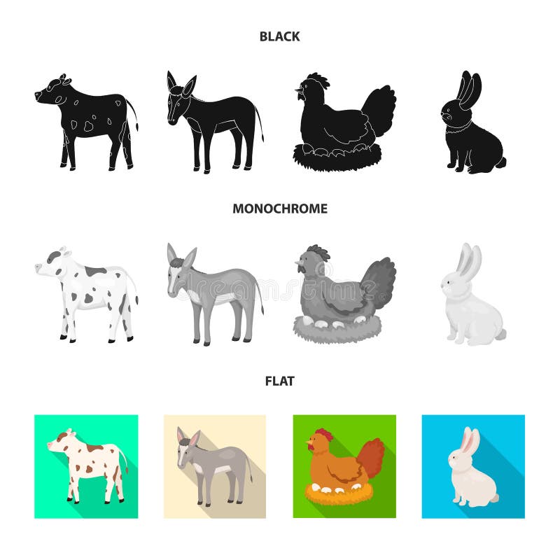Vector Illustration of Breeding and Kitchen Symbol. Collection of ...