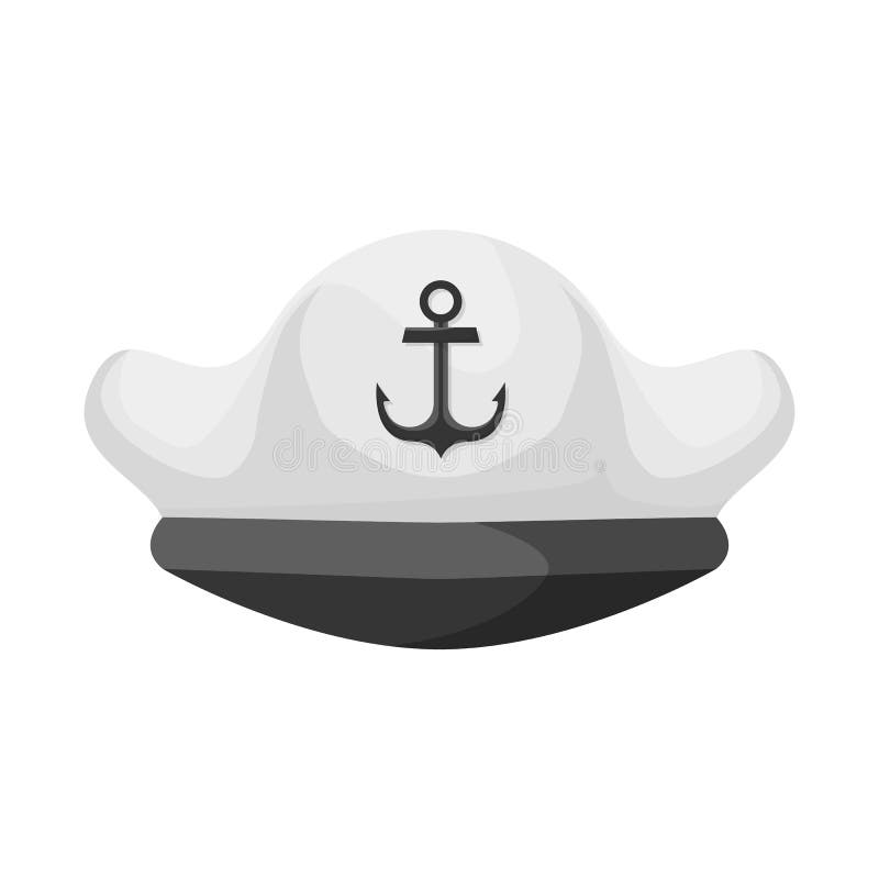 Isolated Object of Cap and Captain Logo. Set of Cap and Navy Stock ...