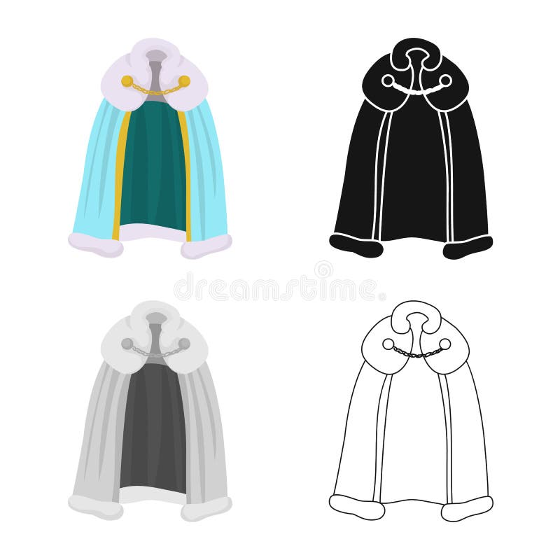 Isolated Object of Cape and King Logo. Collection of Cape and Super ...
