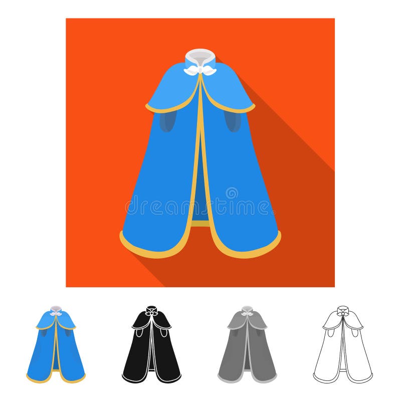 Isolated Object of Cape and Nobleman Icon. Collection of Cape and Man ...