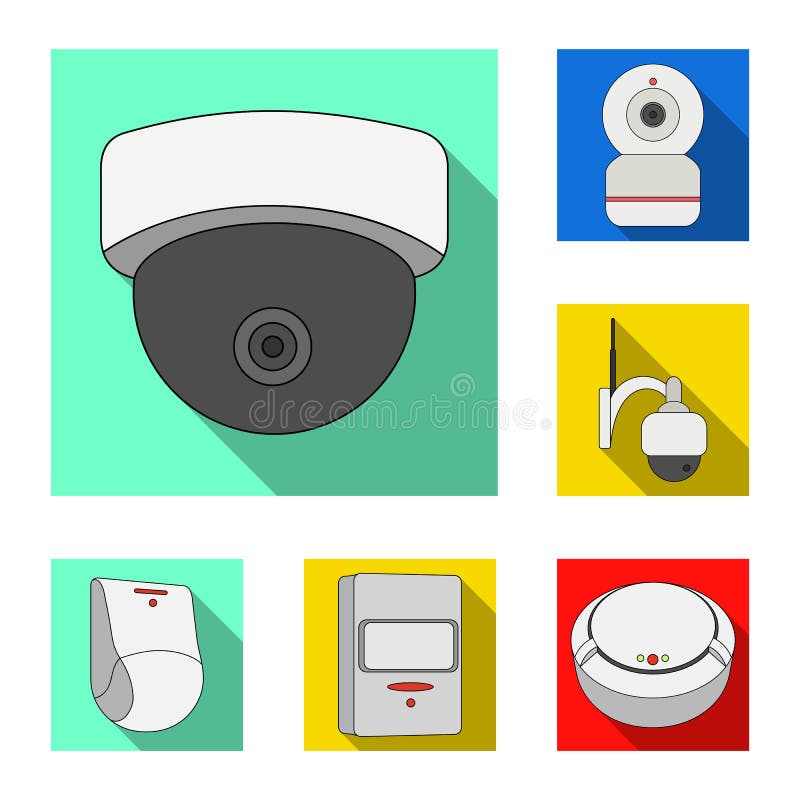 Isolated Object of Cctv and Camera Icon. Set of Cctv and System Vector ...