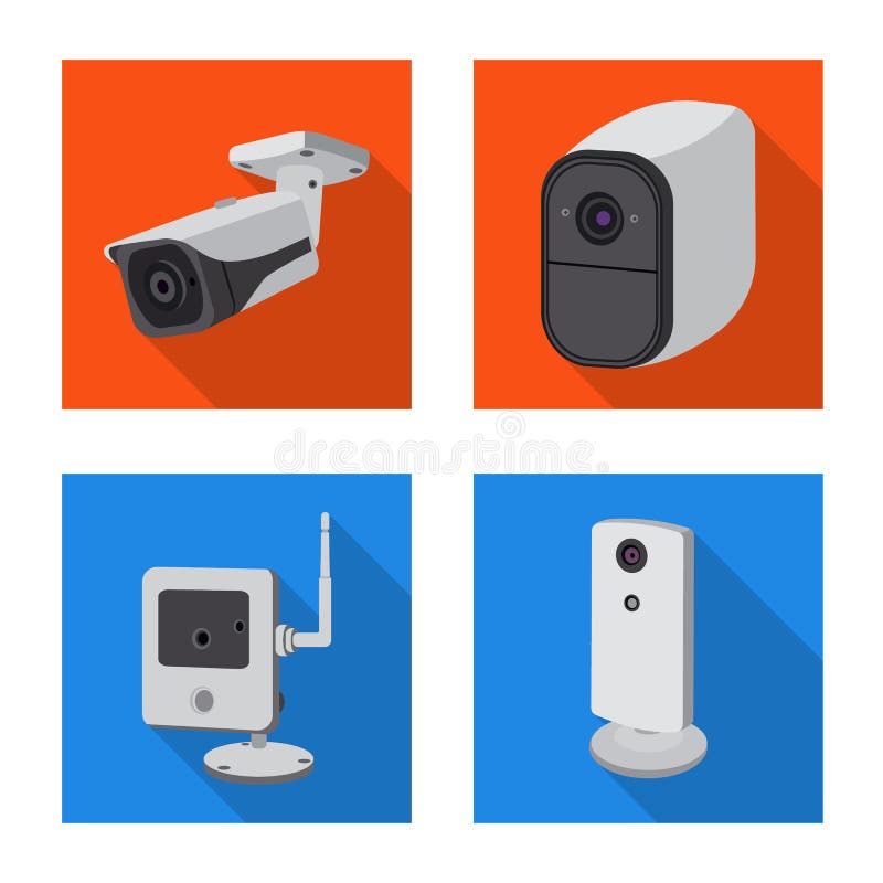 Isolated Object of Cctv and Camera Sign. Collection of Cctv and System ...