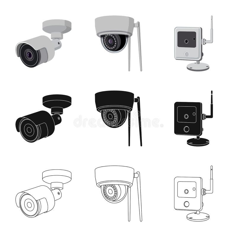 Security System Camera Icon Stock Illustrations – 23,299 Security ...