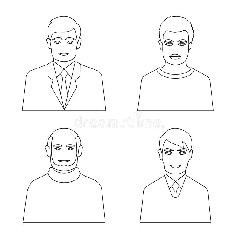 Vector Illustration Of Character And Avatar Symbol Set Of Character