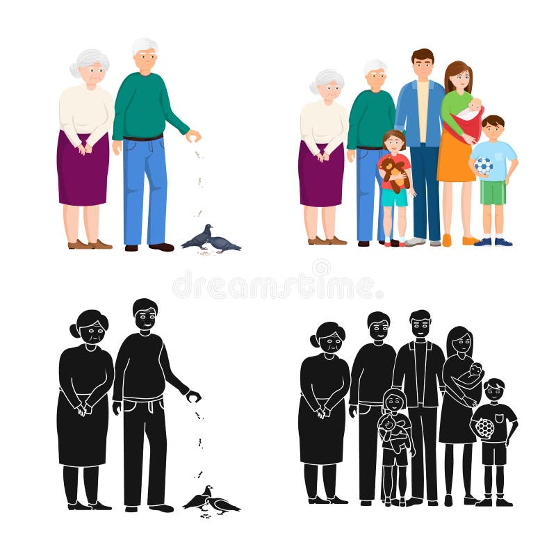 Isolated Object Of Character And Avatar Symbol Set Of Character And