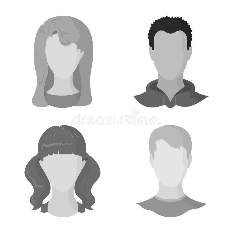 Vector Illustration Of Character And Profile Logo. Collection Of ...