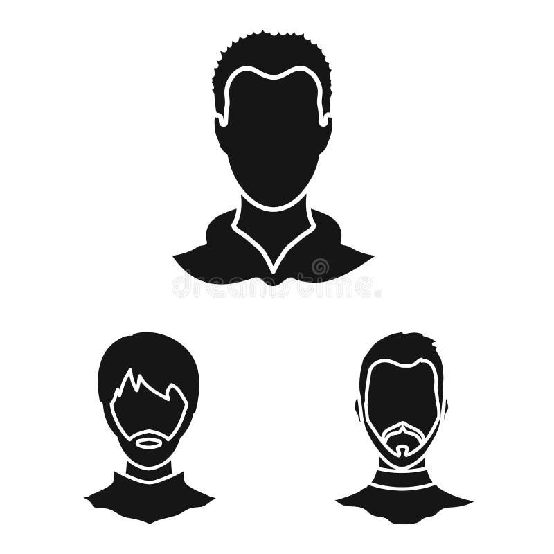 Vector Illustration of Character and Profile Icon. Collection of ...
