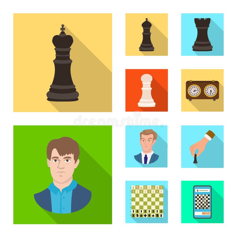 Vector Illustration of Checkmate and Thin Logo. Set of Checkmate and ...