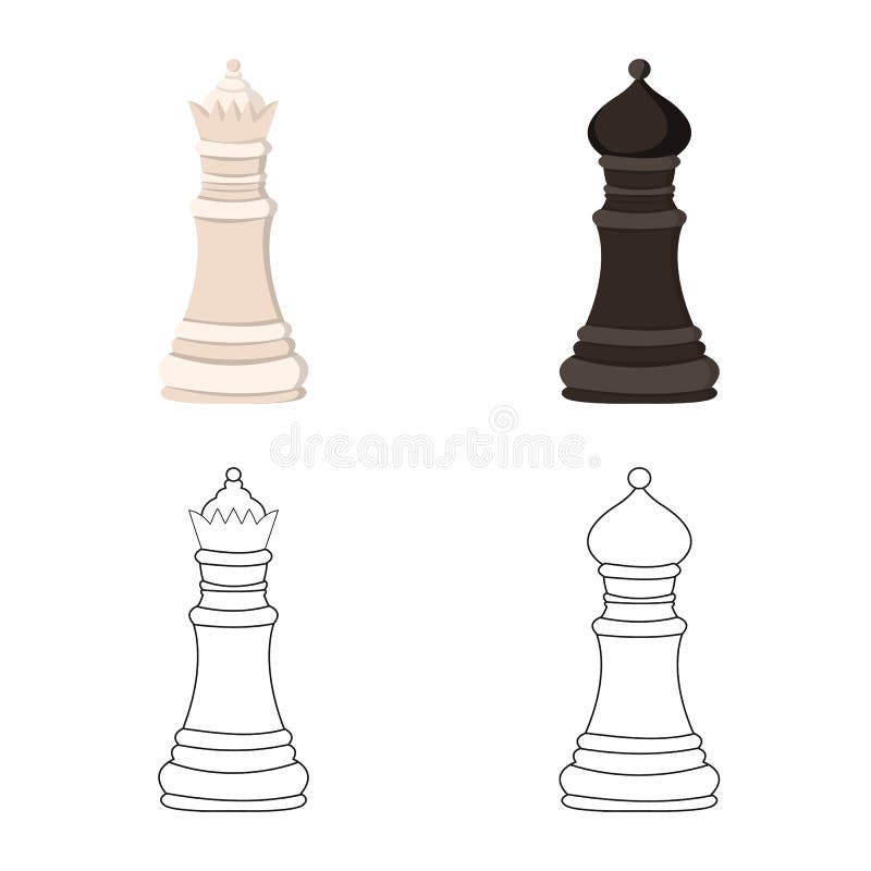 Isolated Object of Checkmate and Thin Logo. Set of Checkmate and Target ...