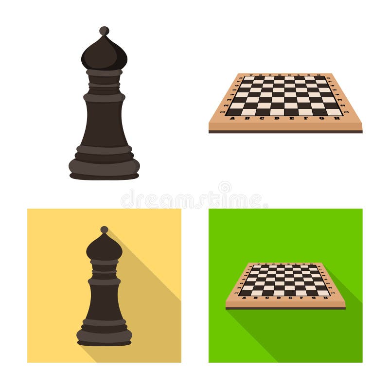 Vector Illustration of Checkmate and Thin Symbol. Set of Checkmate and ...