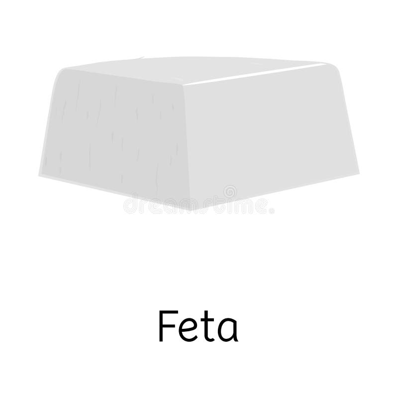 Feta Icon Vector from Summer Food and Drink Collection. Thin Line Feta ...