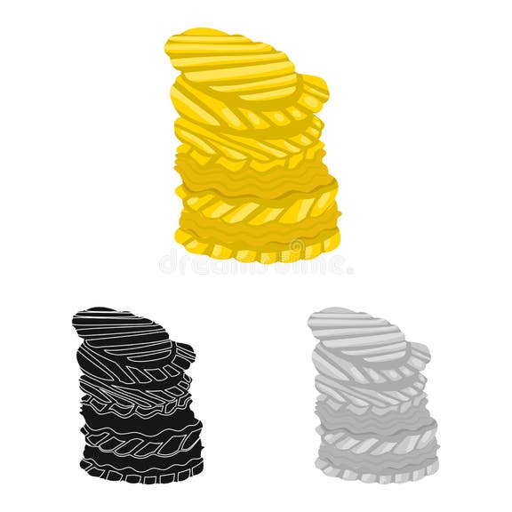 Isolated Object of Chip and Stack Icon. Graphic of Chip and Crunchy ...