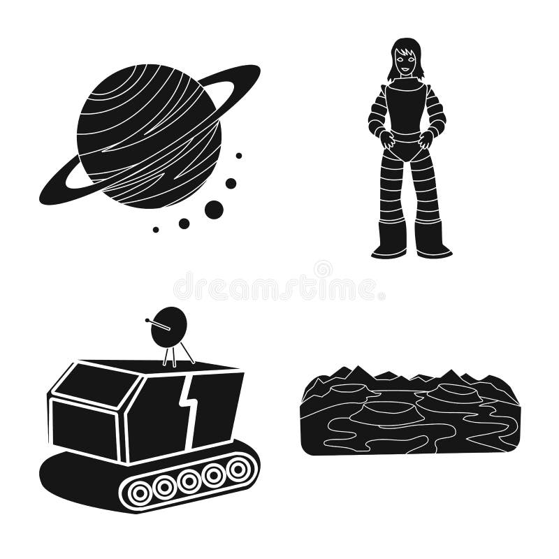 Isolated Object of Colonization and Sky Symbol. Collection of ...