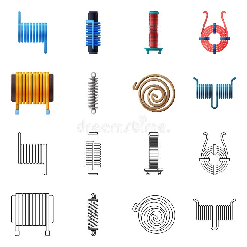 Isolated Object of Compression and Torsion Icon. Set of Compression and ...