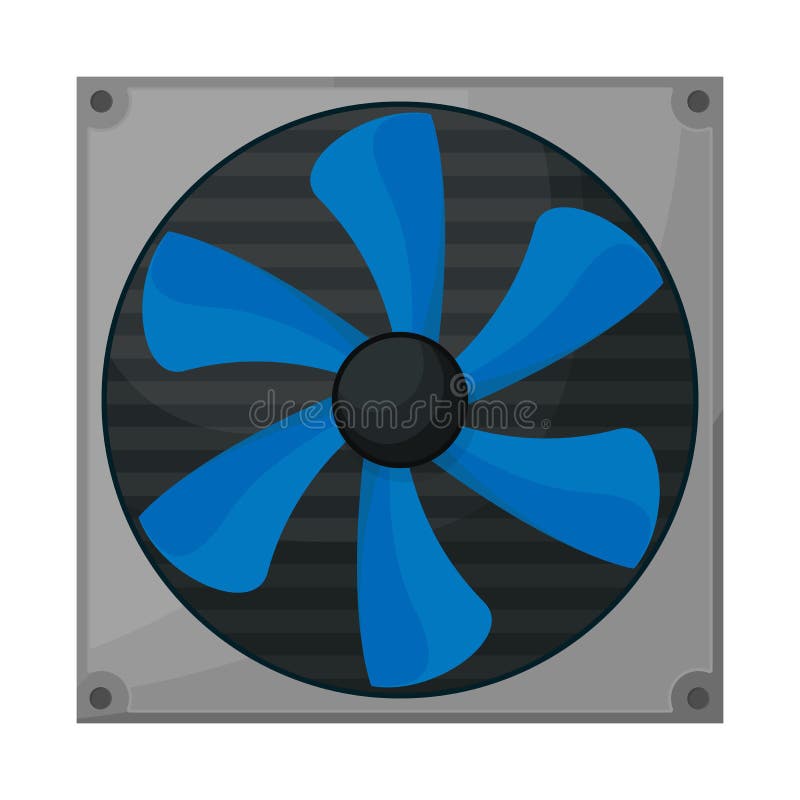 Isolated Object of Computer and Cooler Icon. Collection of Computer and ...
