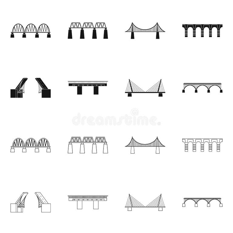 Isolated Object of Connection and Design Sign. Collection of Connection and Side Vector Icon for ...