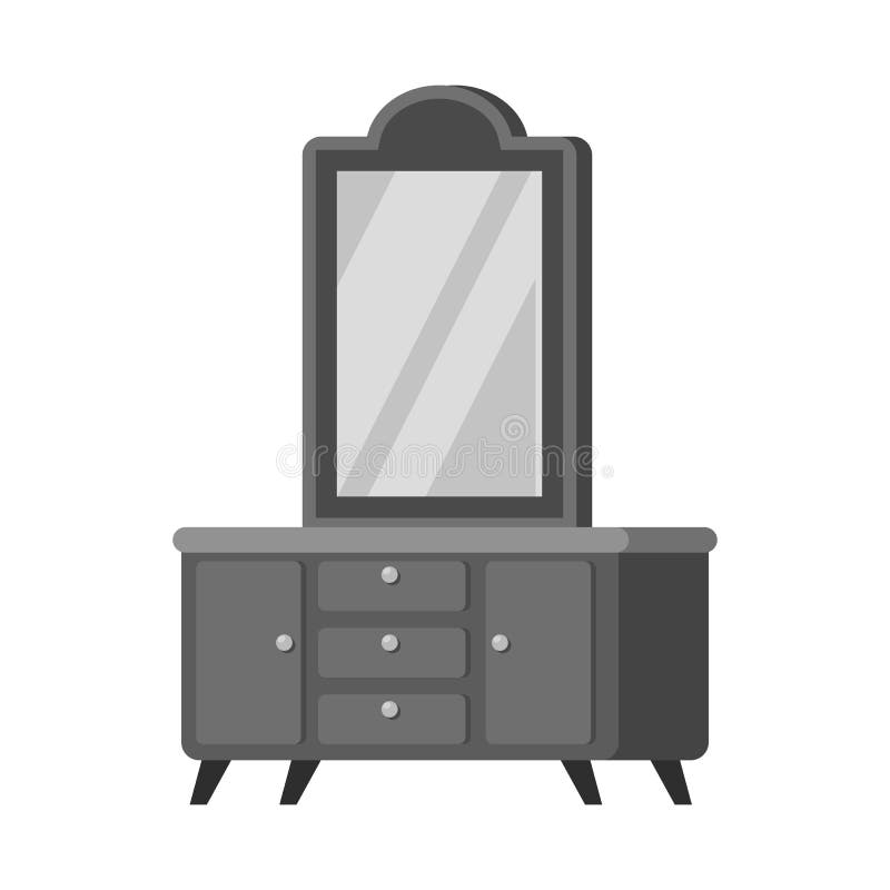 Vector Illustration of Console and Mirror Logo. Collection of Console ...