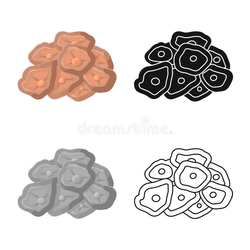 Vector Illustration of Coral and Algae Sign. Collection of Coral and ...
