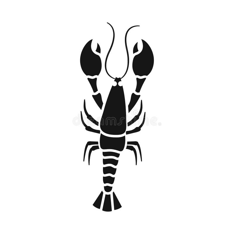 Vector Illustration of Crayfish and Lobster Sign. Set of Crayfish and ...